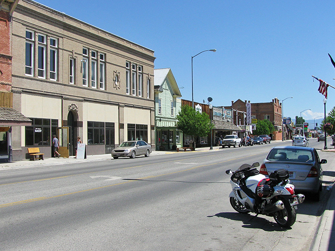 Salmon's historic downtown proves that Mother Nature is the world's greatest architect, with those mountains standing guard over brick buildings.