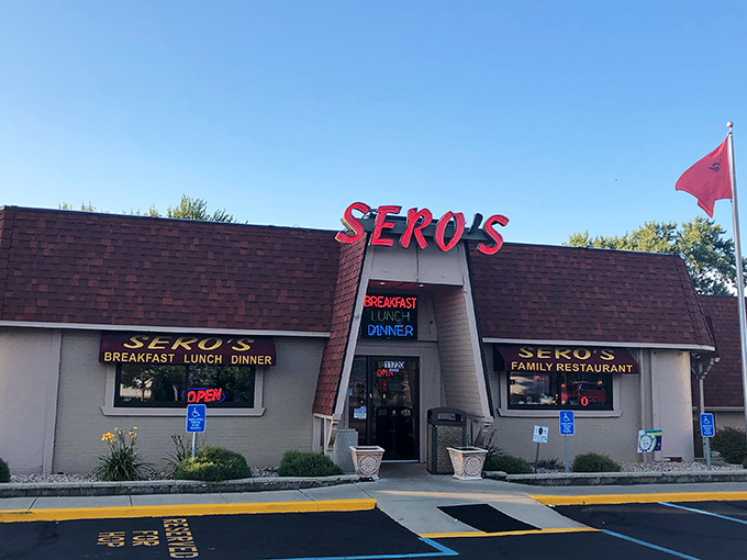 Sero's Family Restaurant (Indianapolis): With American flags flying high, Sero's welcomes hungry patriots with the promise of pancakes that could unite a divided nation.