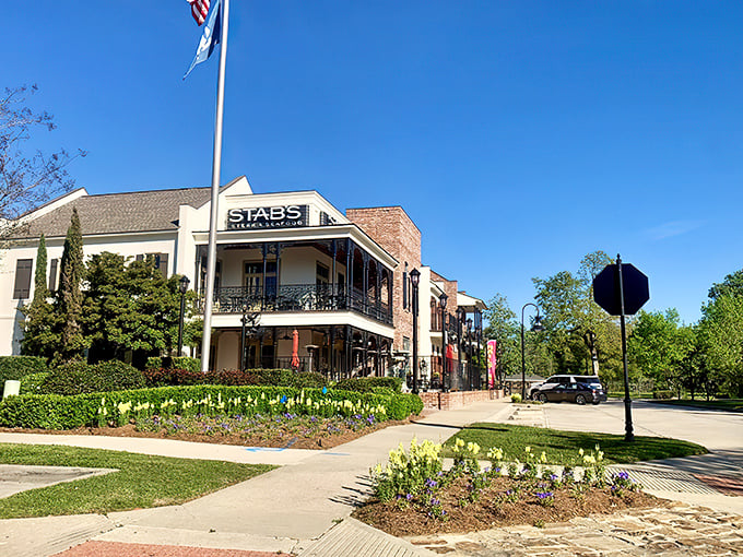 Stab's elegant brick facade and wrought-iron balcony scream "New Orleans meets steakhouse." The flowers add a touch of romance to your meat sweats.