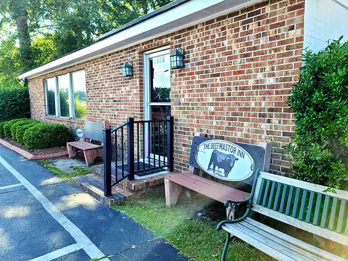 The Beefmastor Inn doesn't need a flashy entrance&mdash;just a simple brick building housing some of North Carolina's most legendary steaks.