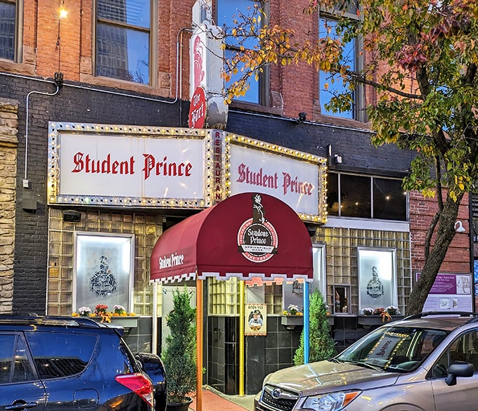 That classic red awning whispers "old-school charm" while the steaks inside absolutely roar with flavor and tradition.
