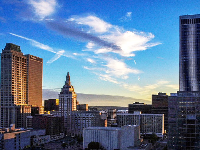 Tulsa's stunning skyline gleams in the sunshine. Those beautiful Art Deco buildings house affordable entertainment options that won't drain your Social Security check.
