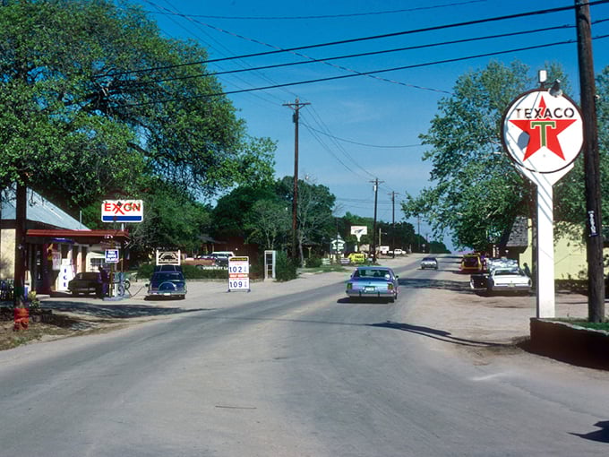 In Wimberley, even the Texaco sign seems to suggest you slow down, fill up your tank, and your soul while you're at it.