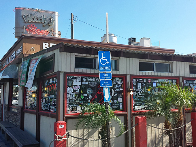 Woody's Diner: Where every sticker on the window tells a story, and every burger tells you to come back tomorrow.