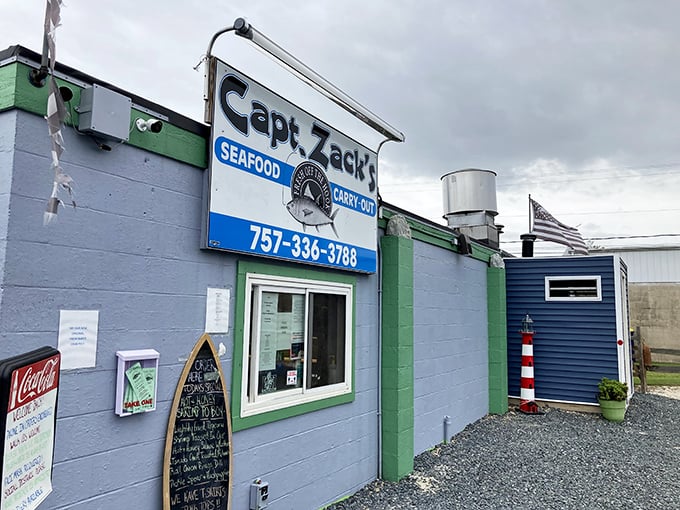 That chalkboard menu at Captain Zack's changes daily because yesterday's swimming dinner is today's special!