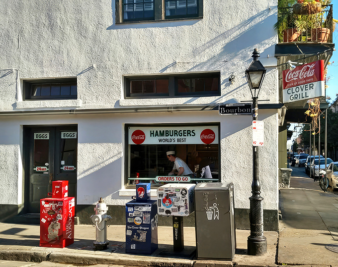 Tucked into a corner of the French Quarter, this tiny white diner has been the final stop on many a night of Bourbon Street adventures.