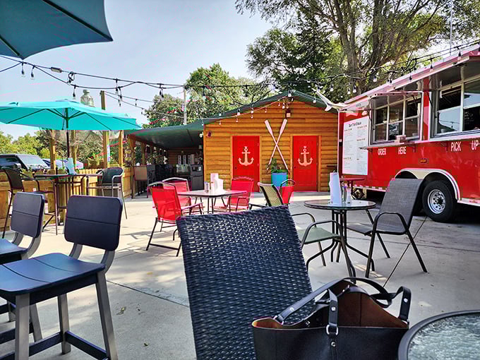 Nautical vibes and outdoor seating create a mini-vacation atmosphere around this surprising seafood oasis in Crofton.