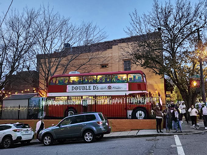 This isn't your average coffee stop. Double D's bright red bus brews charm and cappuccinos in equal measure.