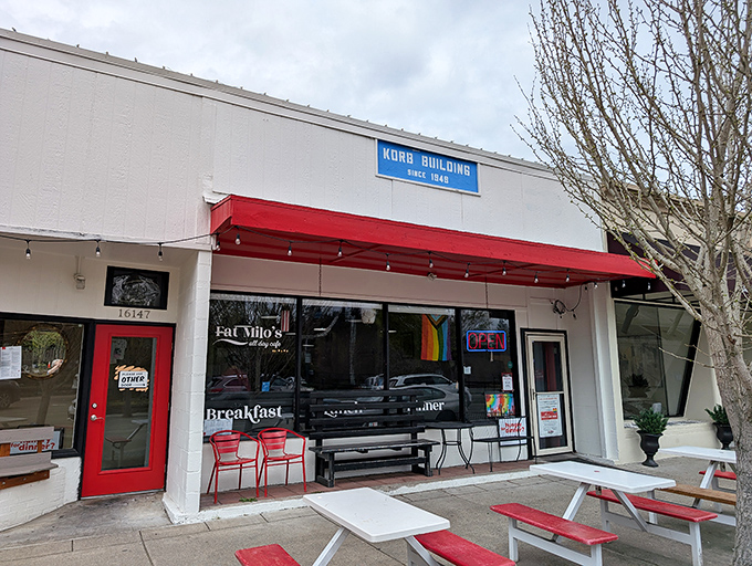 Fat Milo's (Sherwood): Those outdoor picnic tables aren't just seating&mdash;they're front-row tickets to Sherwood's best biscuits and gravy show.
