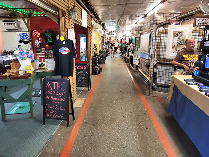 Narrow aisles packed with possibilities! One minute you're buying produce, the next you're finding that childhood toy you lost.