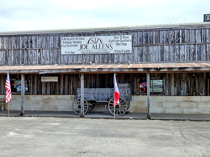 That antique wagon isn't just for show &ndash; it's carried generations of Texans to some of the best mesquite-grilled steaks around.