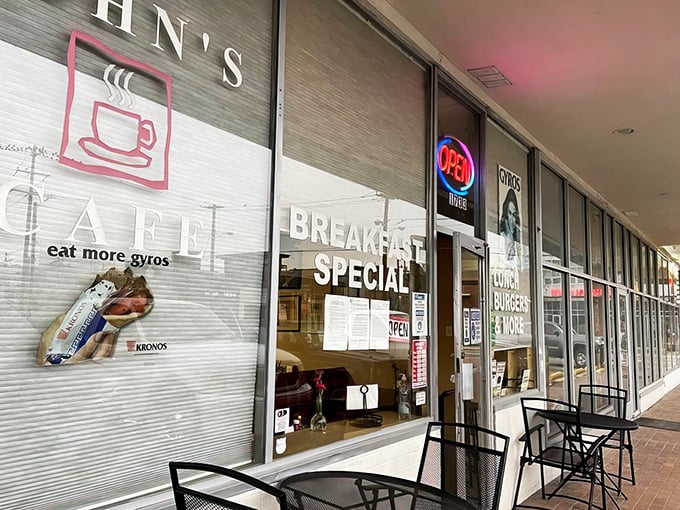 The kind of place where the breakfast special sign has been there so long, it's practically part of the architectural heritage.