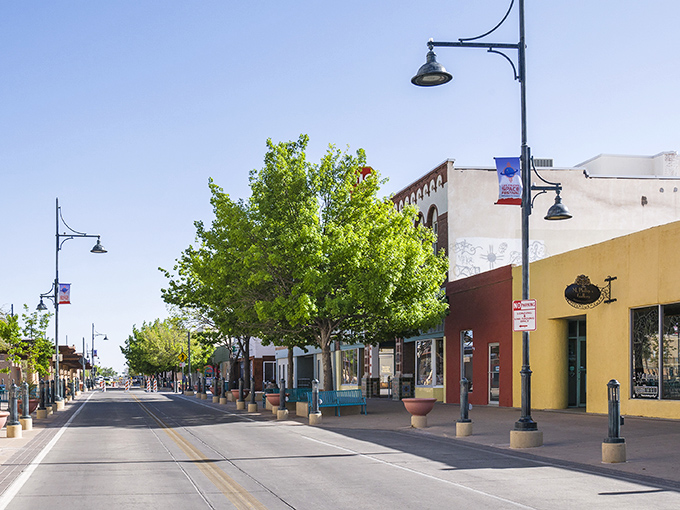 Tree-lined streets in Las Cruces offer shade from the New Mexico sun and shelter for wallets seeking relief from high prices.