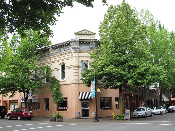 These tree-lined streets have perfected the art of "stop and chat." I'd bet my lunch money the shopkeepers know everyone by name.