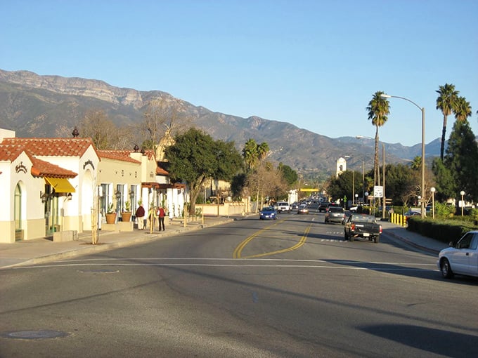 Mountains cradle this sun-drenched main street, where locals shop at family-owned businesses instead of big box stores. Not a chain restaurant in sight!