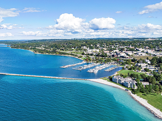 Petoskey's waterfront views will have you contemplating a career change to "professional sunset watcher."