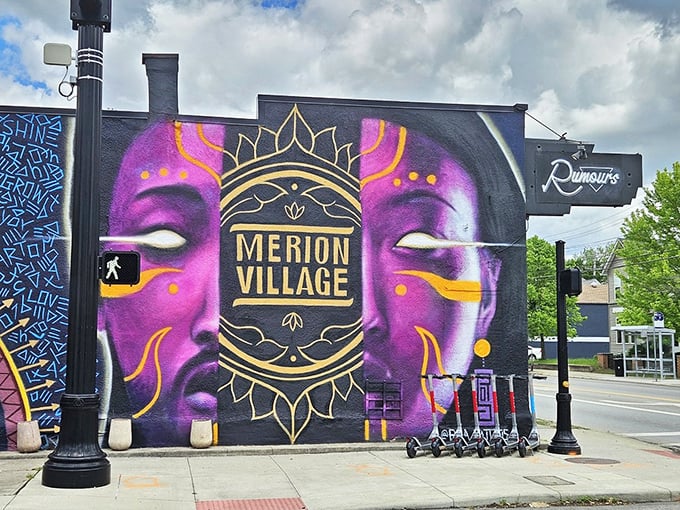 Art that feeds your soul outside, food that feeds your body inside. Rumours lives up to its colorful first impression.