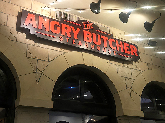 Stone arches and dramatic lighting set the stage for a steak performance that deserves a standing ovation.