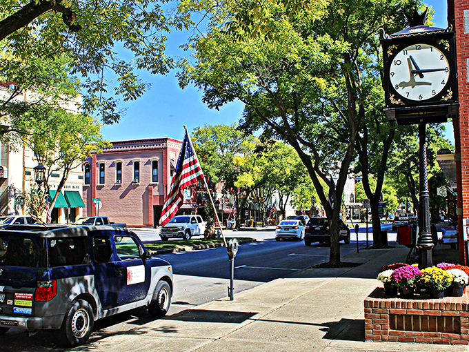Wellsboro's tree-lined downtown – where the American flag waves and the town clock reminds you there's always time for a friendly chat.