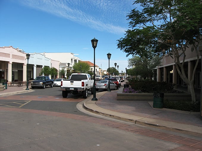 Main Street feels like stepping into a postcard &ndash; palm trees, blue skies, and sunshine that shows up more reliably than some relatives.