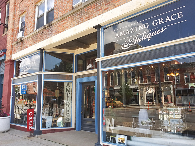 Amazing Grace Antiques lives up to its name&mdash;the blue-trimmed storefront promises treasures inside that might just have you singing hallelujah to your find.