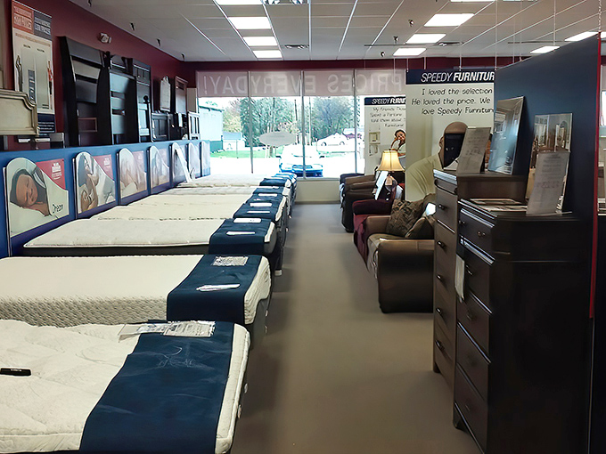 Mattress shopping without the awkwardness. Test your perfect sleep surface while salespeople maintain a respectful distance from your horizontal contemplation.