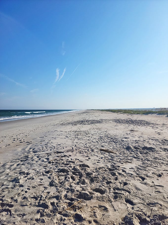 Social distancing, nature-style. Miles of untouched coastline stretch before you, offering the rare luxury of having a beach practically to yourself.