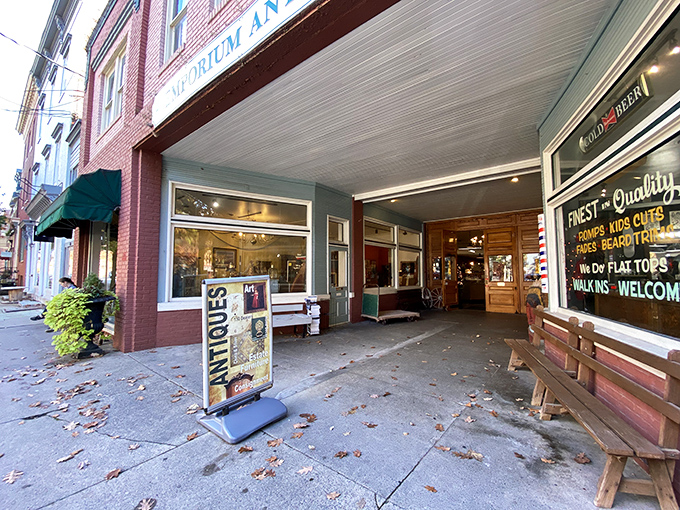 Emporium Antiques beckons treasure hunters with its unassuming storefront. Inside lies a labyrinth of vintage wonders where time seems to stand still and your wallet mysteriously opens.