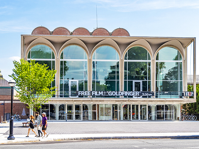 The Hopkins Center's distinctive arches have witnessed everything from Beethoven to Bond films. Cultural cornerstone or space-age throwback? In Hanover, it's gloriously both.