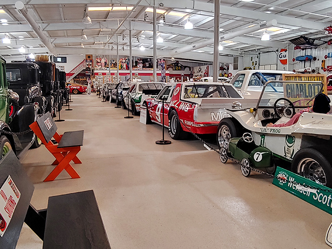 Row after gleaming row of racing history, where every car has a story that could fill a book&mdash;or at least a really entertaining podcast.