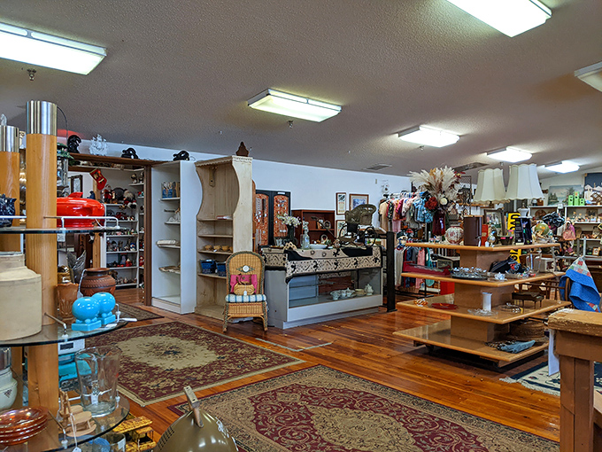 This corner could be titled "Curio Explosion"&mdash;where collectible figurines compete for attention in the most delightful way possible.