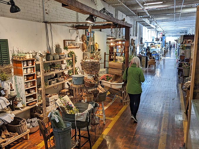 Endless aisles of possibility stretch before you, where every turn reveals another vendor's carefully curated collection of yesteryear's treasures.