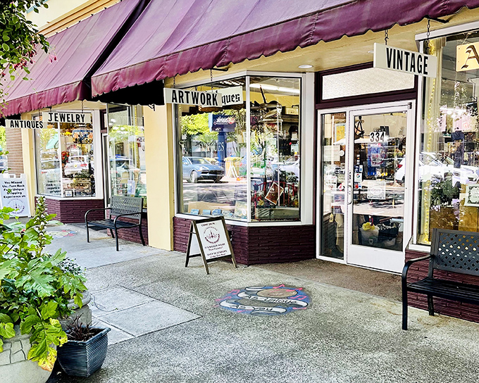 Behind those purple awnings lies a wonderland of vintage treasures that'll have you texting photos to your adult children asking, "Remember these?"