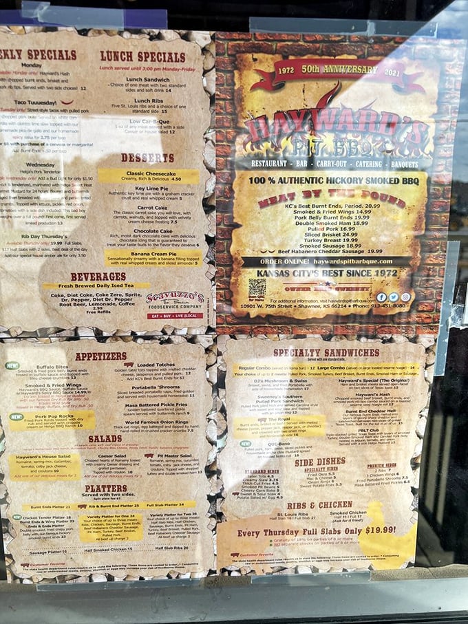 This menu isn't just a list of options&mdash;it's a roadmap to flavor nirvana. The toughest decision you'll make today is which smoked masterpiece to try first.