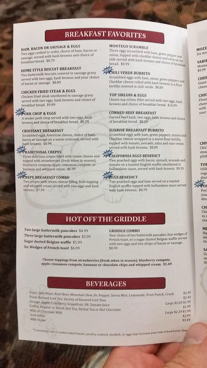 This menu isn't trying to impress you with fancy words&mdash;it's impressing you with promises of chicken fried steak and buttermilk biscuits instead.