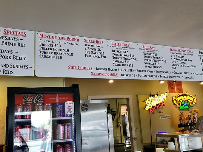The menu board reads like poetry to carnivores. When they say "meat by the pound," they're speaking my love language.