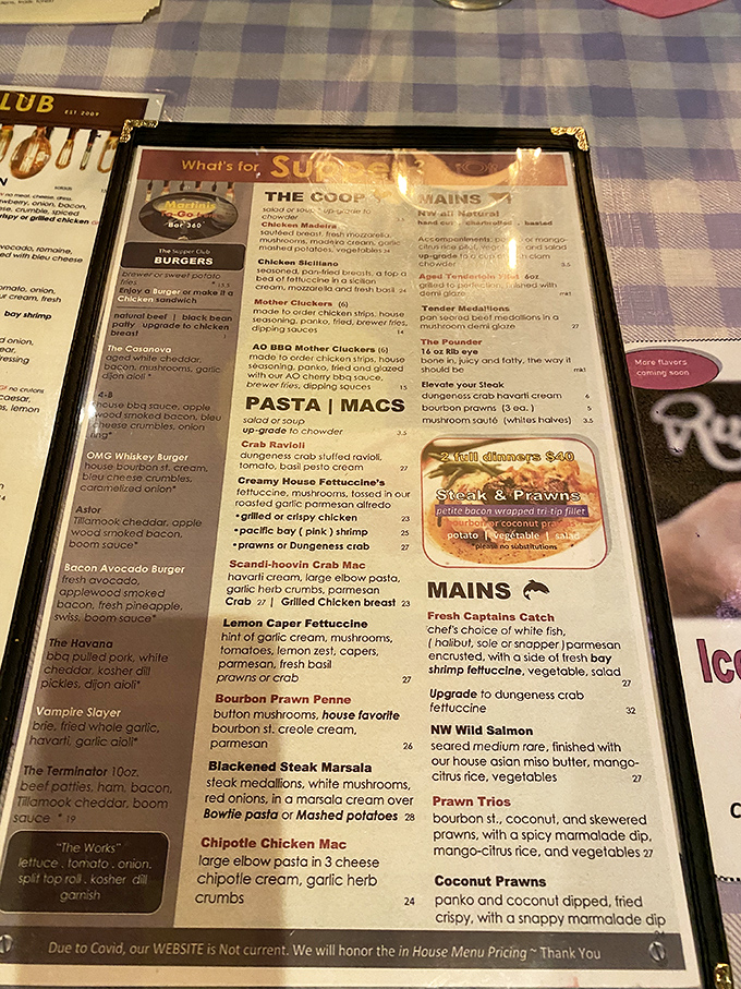 A menu that reads like a love letter to comfort food classics. Decision paralysis has never been so delicious.