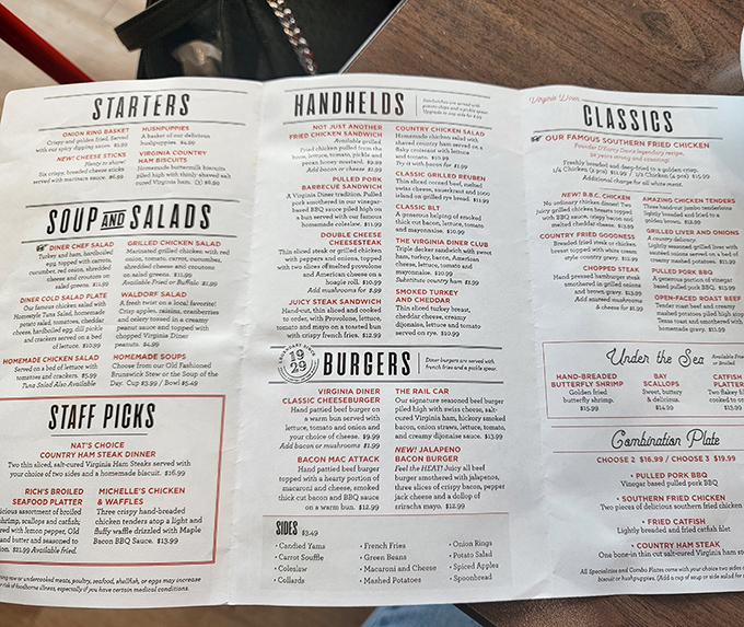 This isn't just a menu&mdash;it's a roadmap to happiness. The "Classics" section alone could solve most of life's problems, at least temporarily.