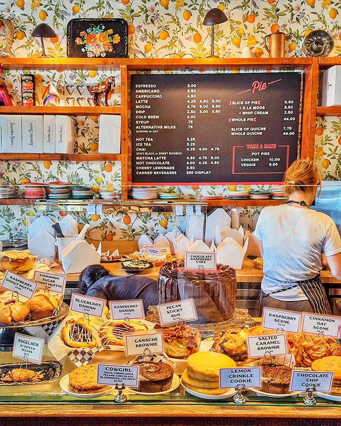A menu board that should come with a warning label: "May cause spontaneous pie cravings and temporary budget amnesia."