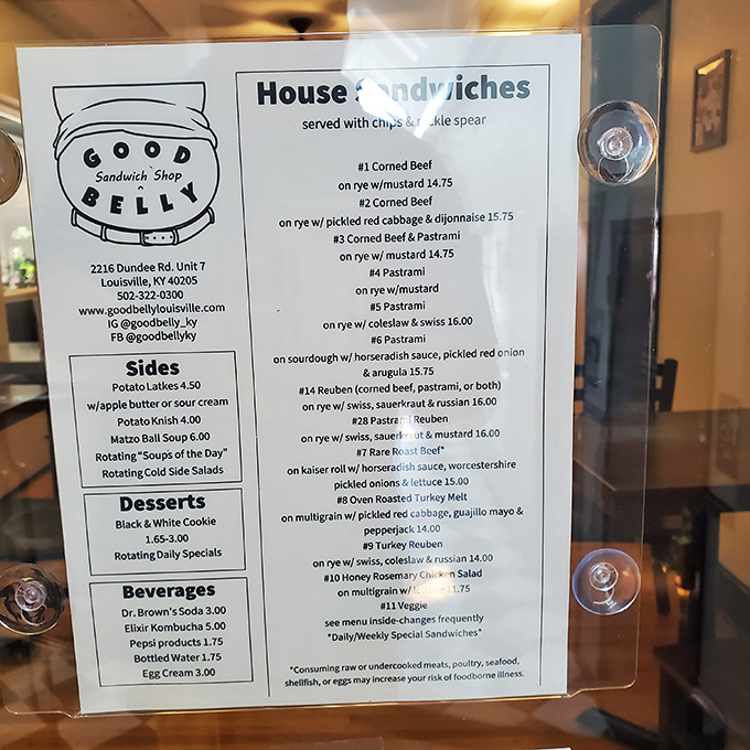 A menu that reads like a love letter to Jewish deli traditions. Each sandwich promises a relationship worth committing to.