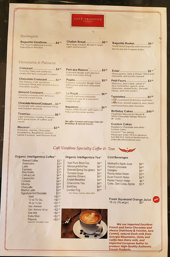 A menu that reads like poetry &ndash; where words like "croissant," "pain au chocolat," and "macaron" make your stomach applaud before your first bite.