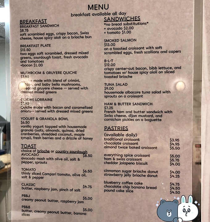 A menu that reads like poetry to carb enthusiasts, promising breakfast delights all day long—because timing shouldn't dictate joy.