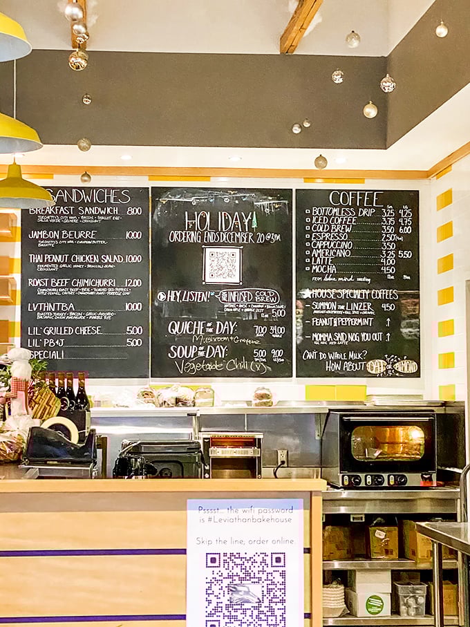 That chalkboard menu isn't just a list&mdash;it's a roadmap to happiness. Each item represents a different path to carbohydrate nirvana.