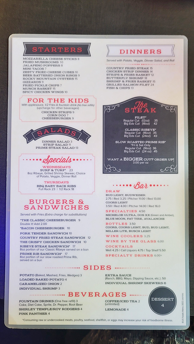 A menu that doesn't need fancy fonts or flowery descriptions&mdash;just straightforward promises of meat perfection that Bird City has kept for generations.