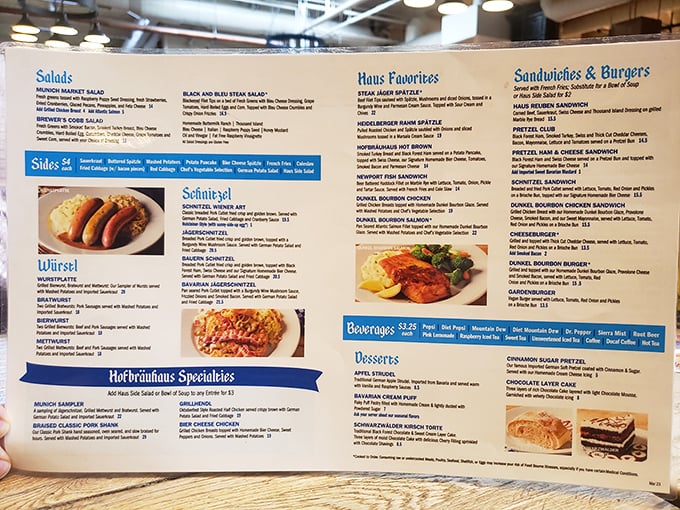 The menu reads like a love letter to German cuisine&mdash;each item promising the kind of comfort food that makes you want to hug the chef.