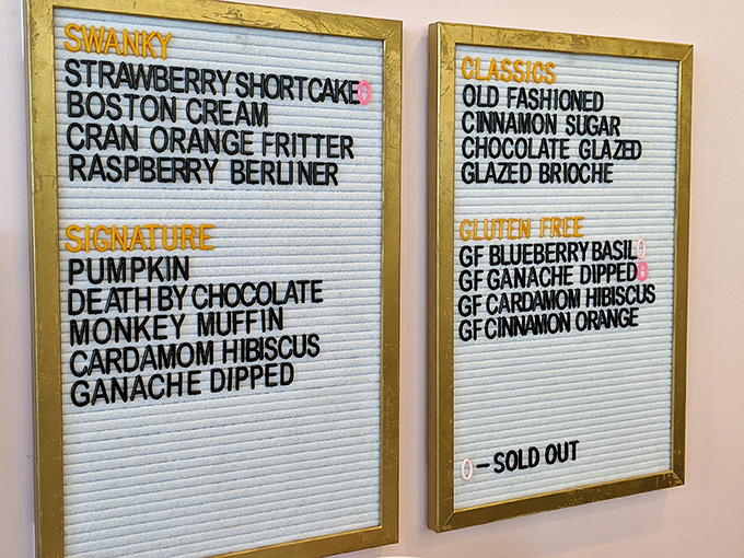 This menu board reads like poetry for the sweet-toothed – "Death by Chocolate" isn't just clever marketing, it's a delicious warning.