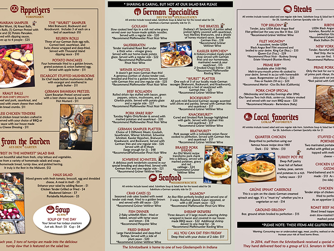 Reading this menu is like planning a delicious expedition through Bavaria. The "Wurst Sampler" isn't an insult&mdash;it's your ticket to sausage paradise.