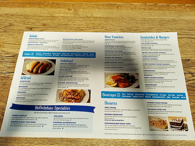 The menu reads like a love letter to German cuisine&mdash;each dish promising the kind of comfort food that makes you want to hug the chef.