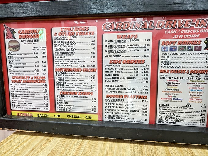 A menu that doesn't need daily specials or fancy descriptions&mdash;just honest American classics that have stood the test of time.