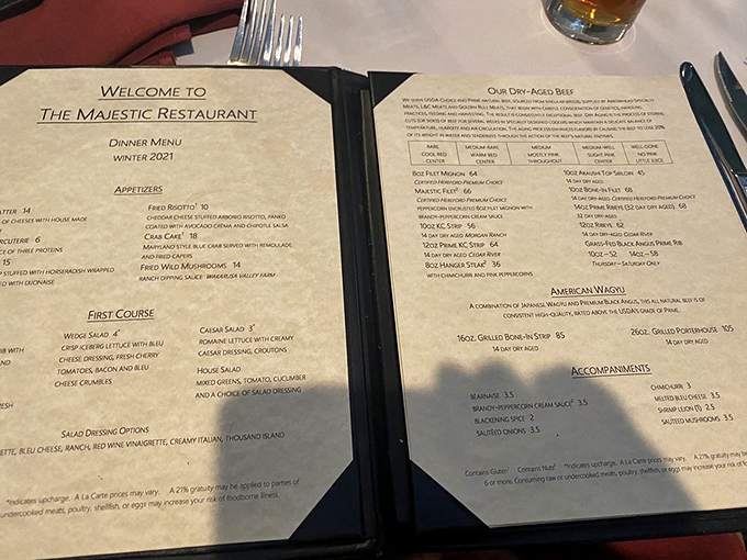 A menu that doesn't need smartphone-sized photos or QR codes&mdash;just honest offerings that have stood the test of time.